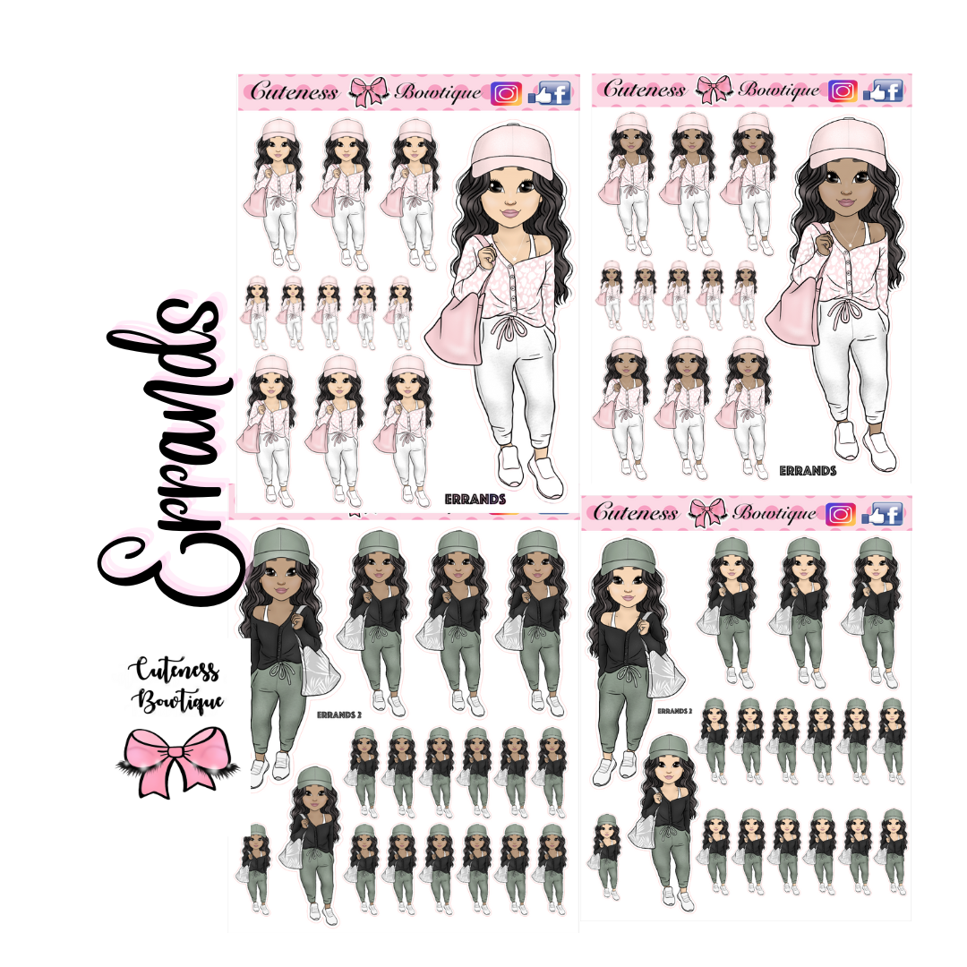 The Cutie Line Icon Sticker Sheet | Cuteness Planner Stickers for Agen ...