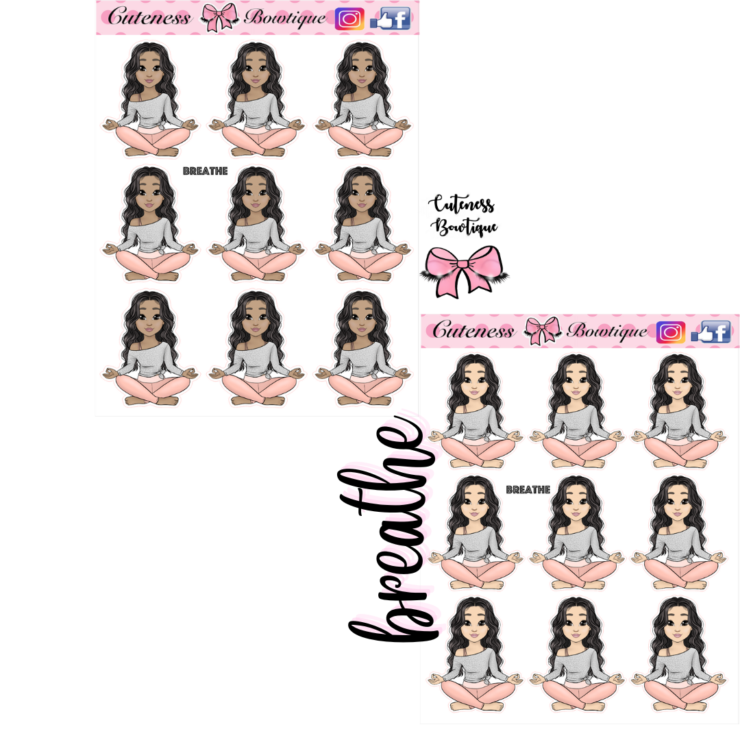 The Cutie Line Icon Sticker Sheet | Cuteness Planner Stickers for Agen ...