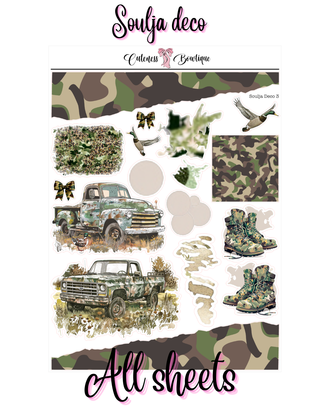 The Cuteness Journaling Sticker Sheet | Cuteness Planner Stickers for ...