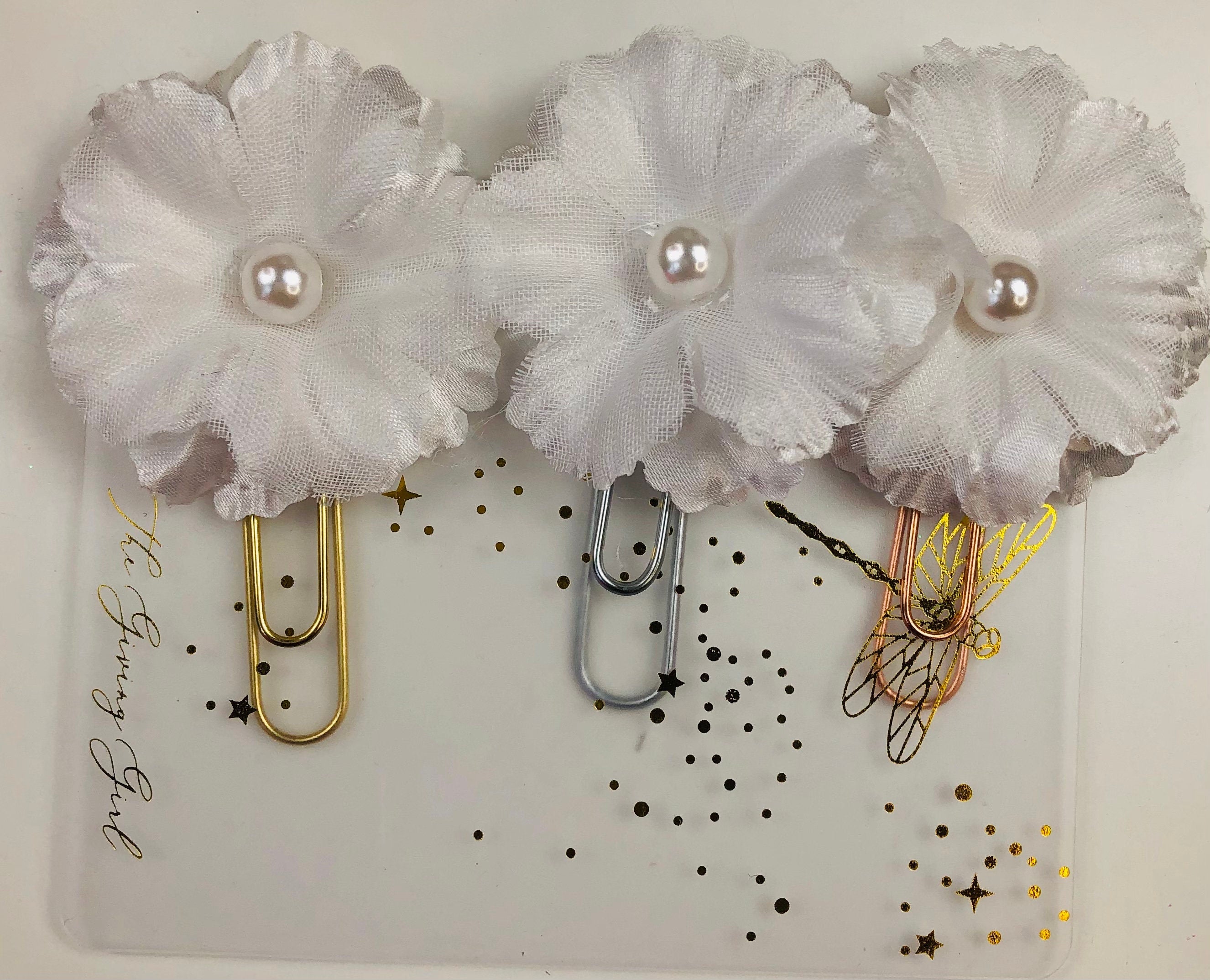 Satin Flower Paper Clip – CutenessBowtique